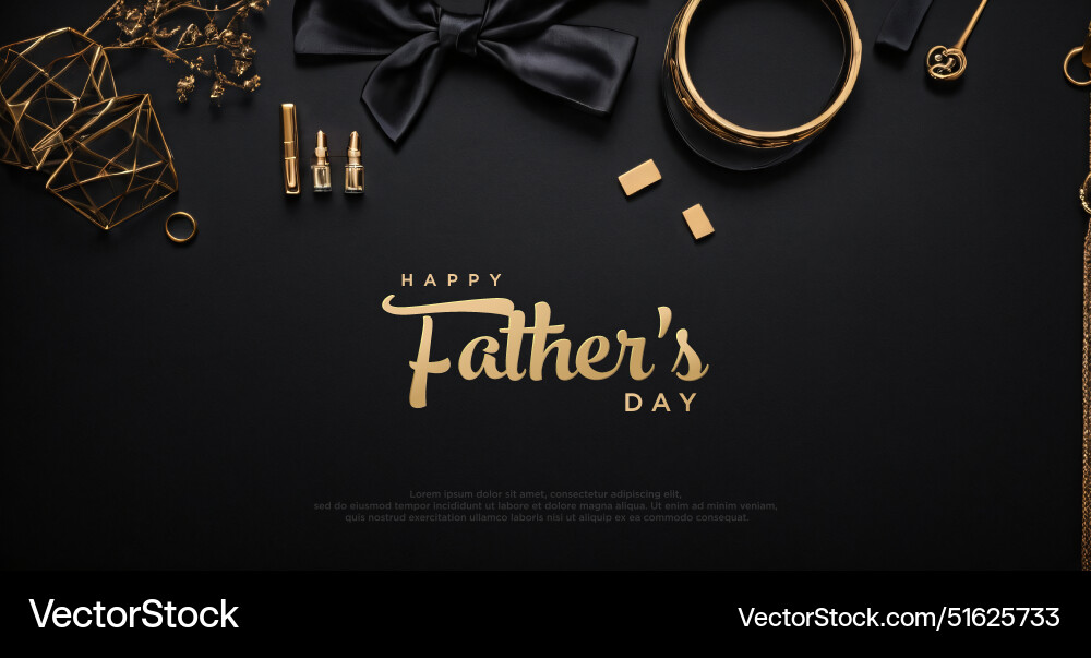 Luxury happy fathers day background design Vector Image