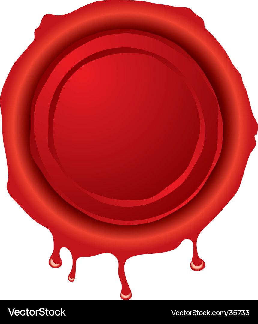 Wax seal Royalty Free Vector Image - VectorStock