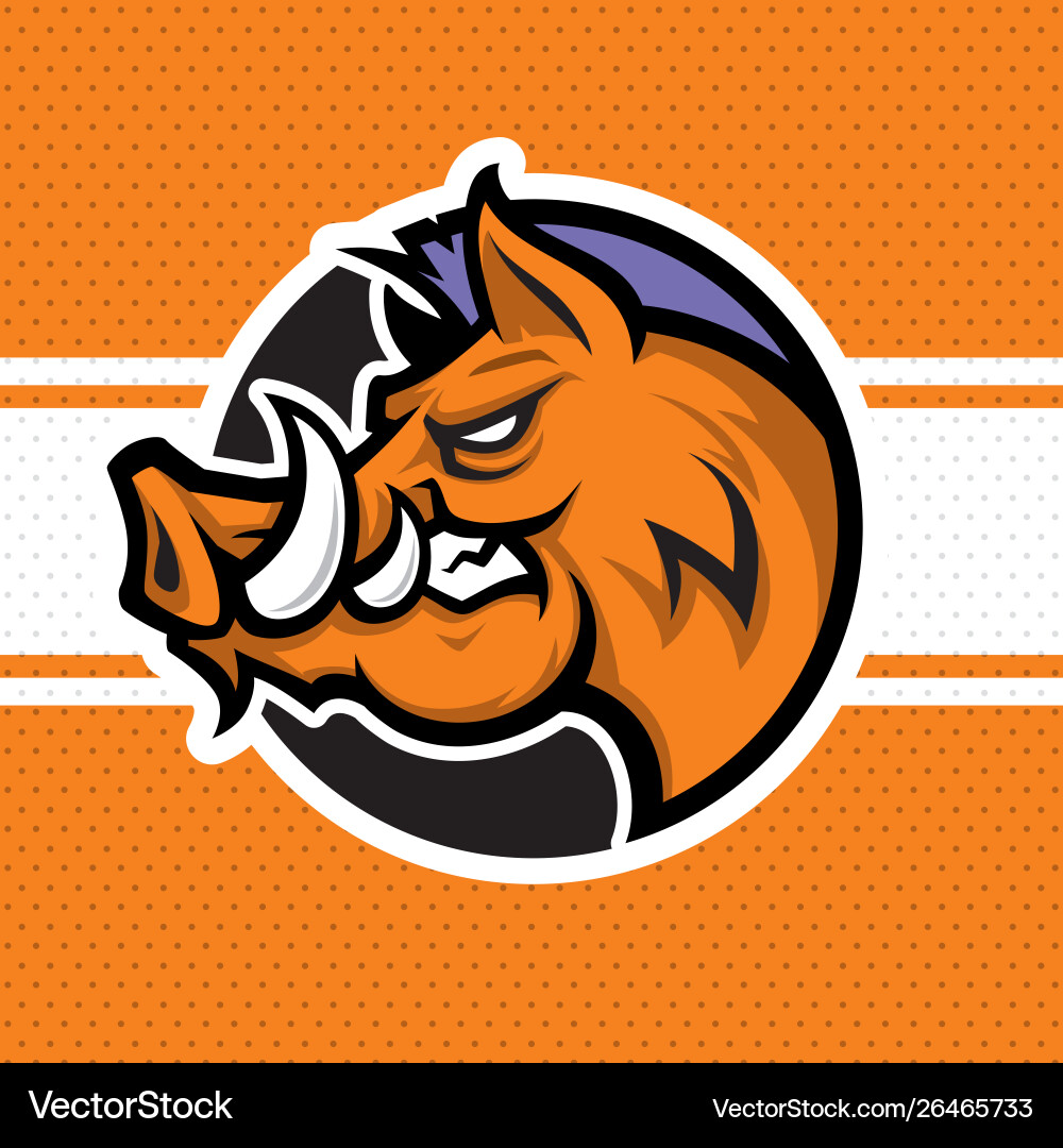 Wild boar logo Royalty Free Vector Image - VectorStock