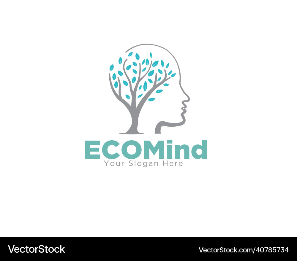 Mind tree logo for medical consulting and therapy Vector Image
