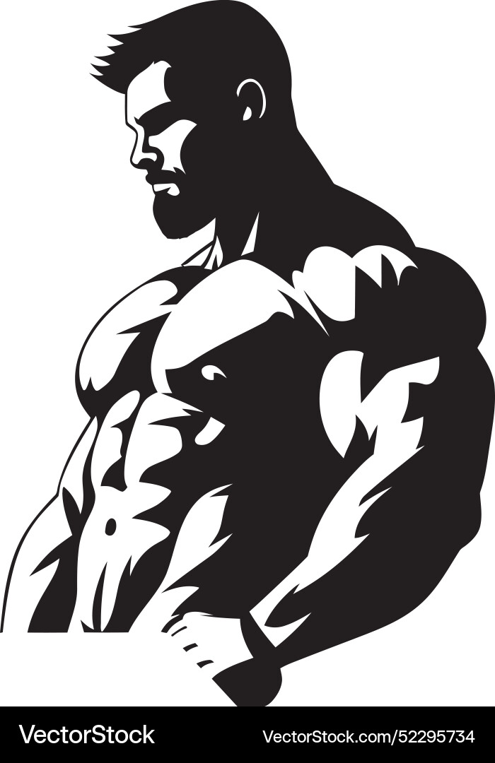 Muscle noir dynamic editiondynamic shadows Vector Image