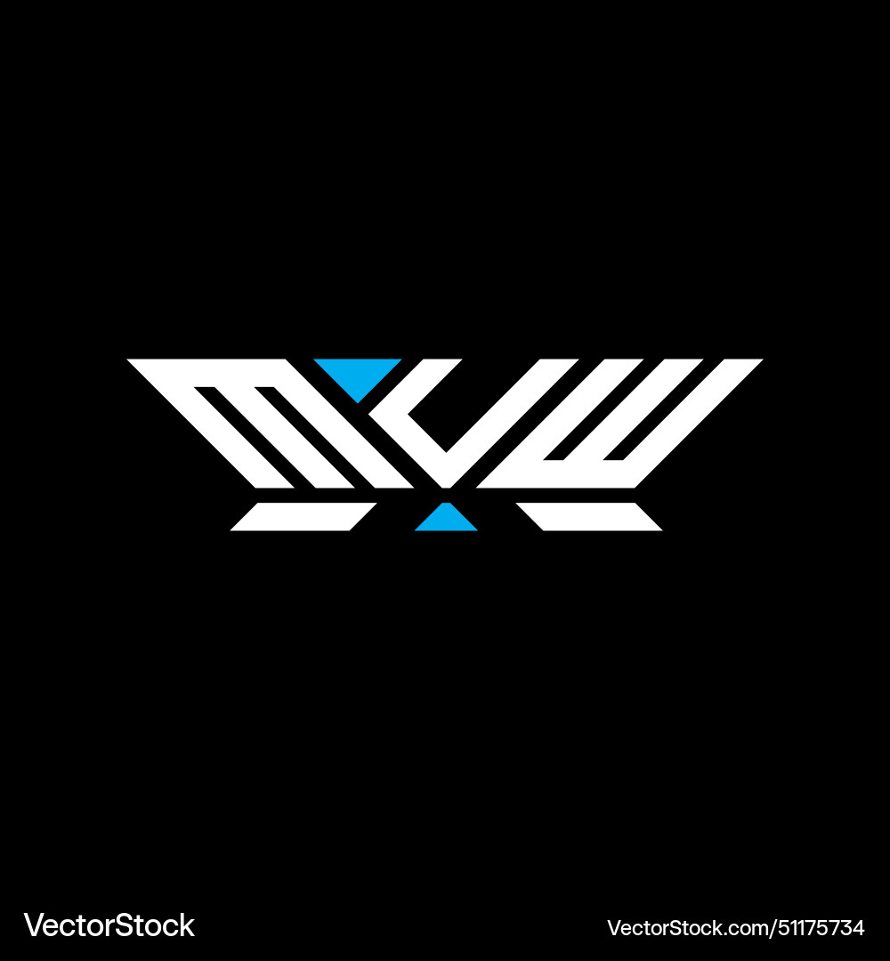 Muw letter logo design simple and modern Vector Image