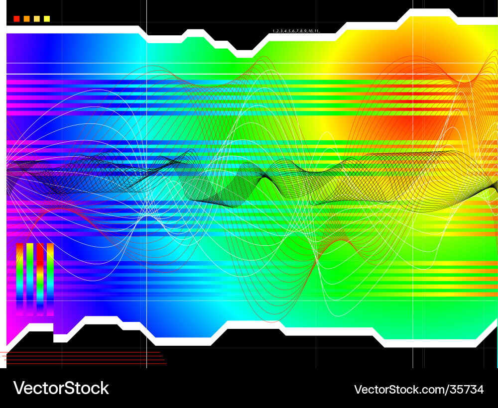 Space outlook rainbow Royalty Free Vector Image
