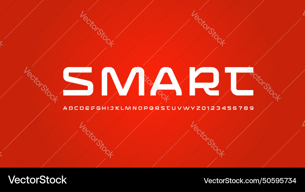 Technical future font digital cyber alphabet Vector Image