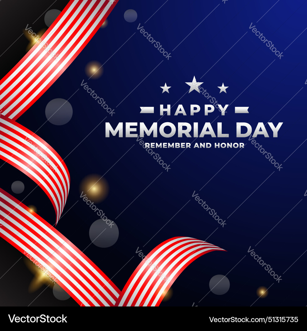 America memorial day design collection Royalty Free Vector
