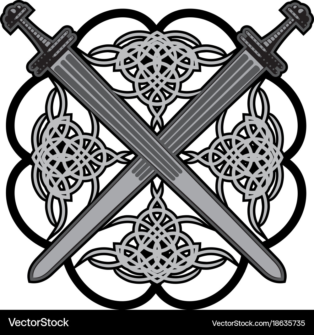Celtic swords Royalty Free Vector Image - VectorStock