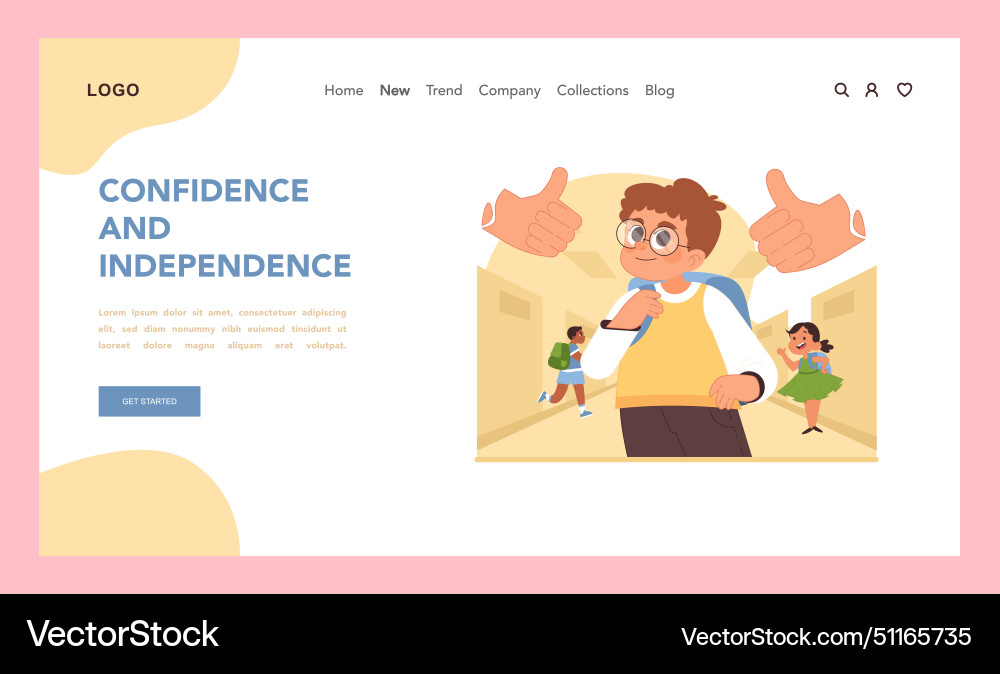 Confidence and independence flat Royalty Free Vector Image