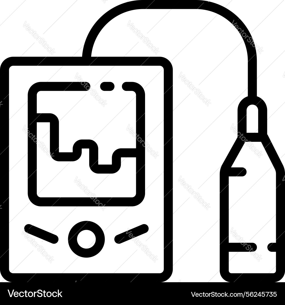 Fish finder icon echo sounder depth Royalty Free Vector