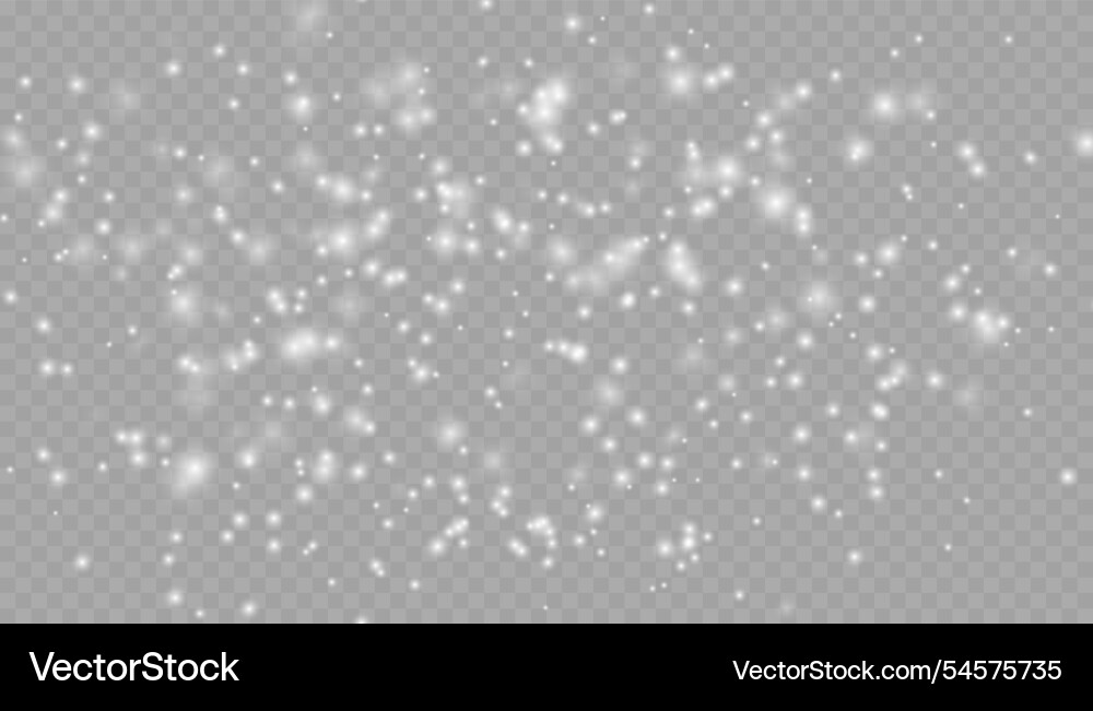 Realistic falling snow Royalty Free Vector Image
