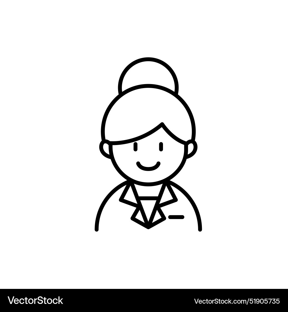 Receptionist icon in thin line style graphic Vector Image