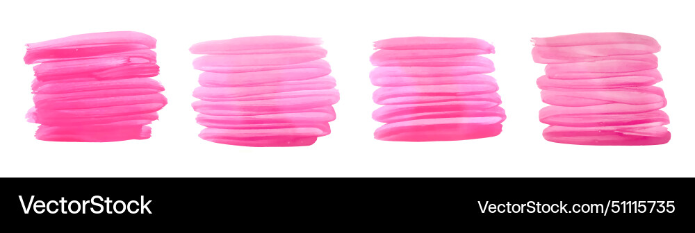 Set of hand drawn pink ink splash backdrop Vector Image