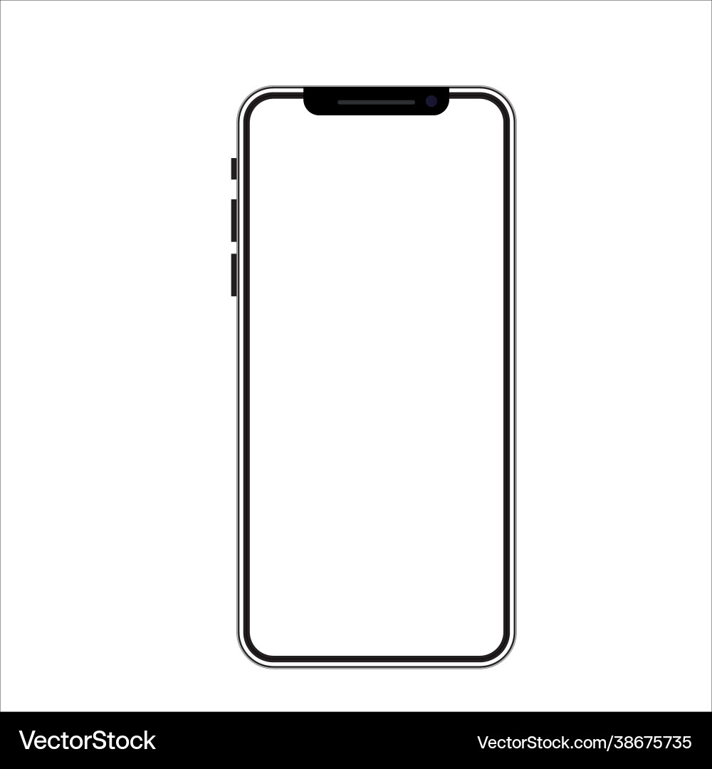 Smart phone drawing isolated transparent Vector Image