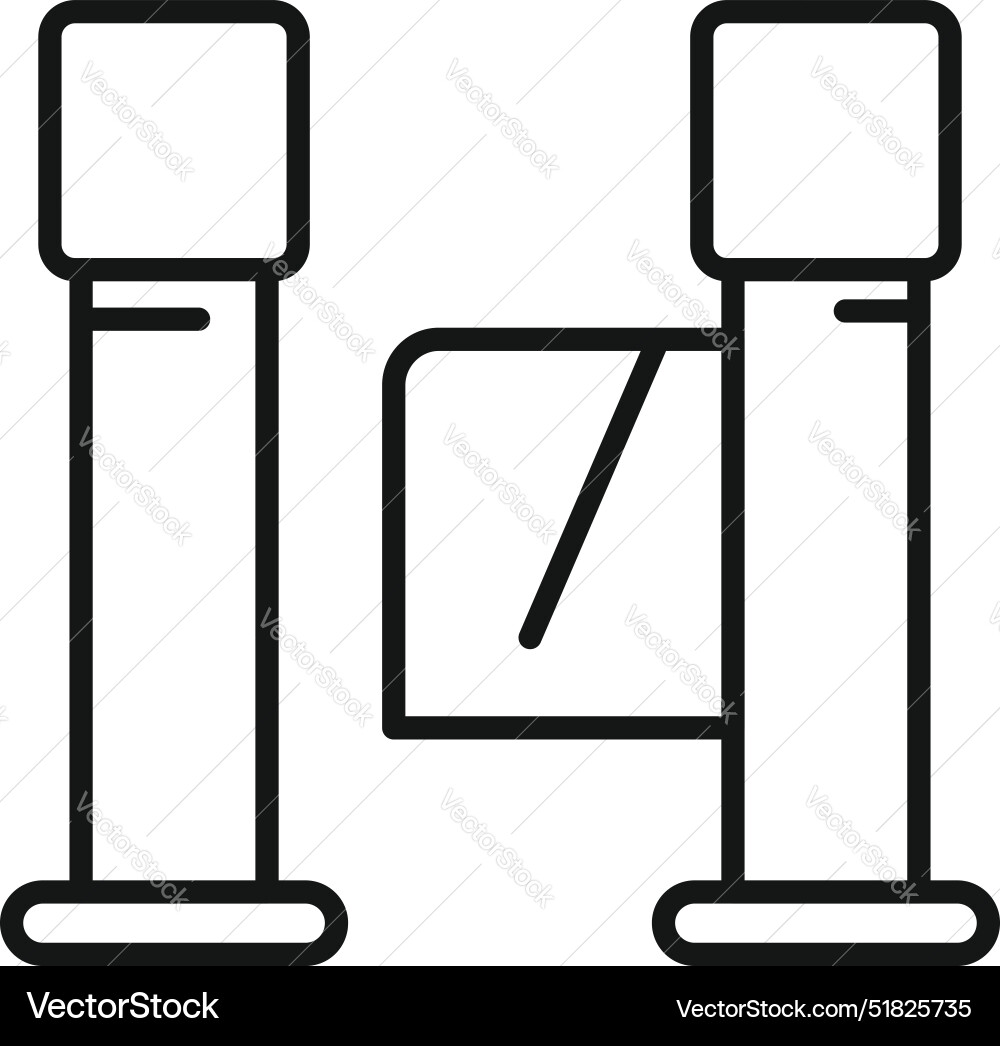 Turnstile gate access control system allowing Vector Image