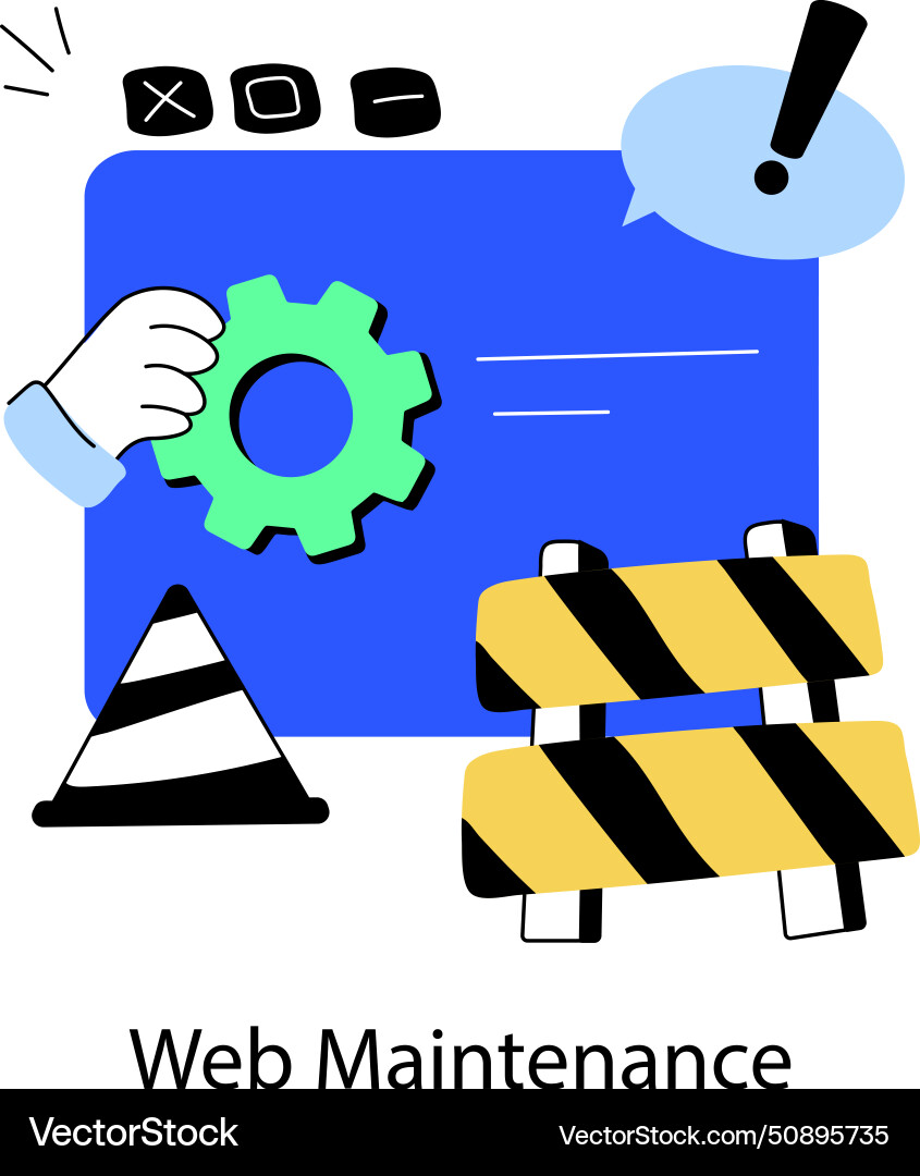 Web maintenance Royalty Free Vector Image - VectorStock