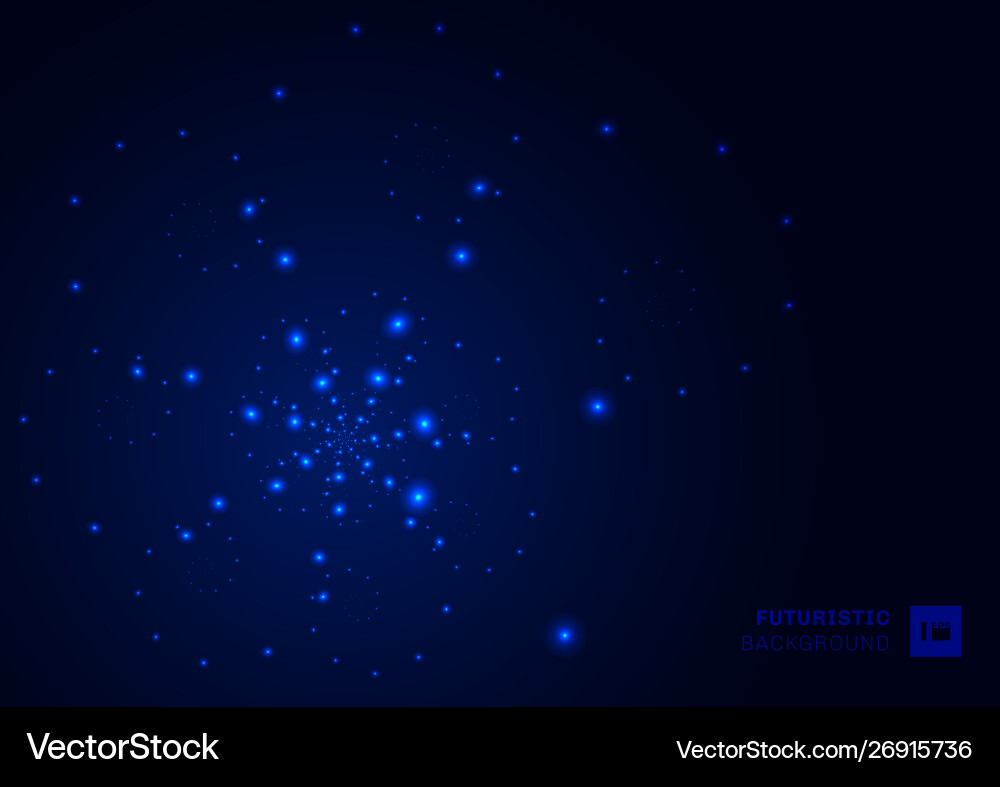 Abstract futuristic technology particles Vector Image