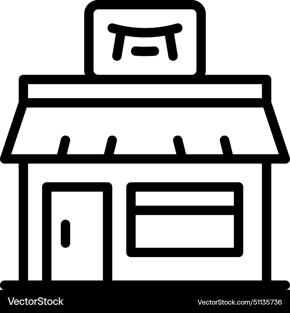 Japanese restaurant icon Royalty Free Vector Image