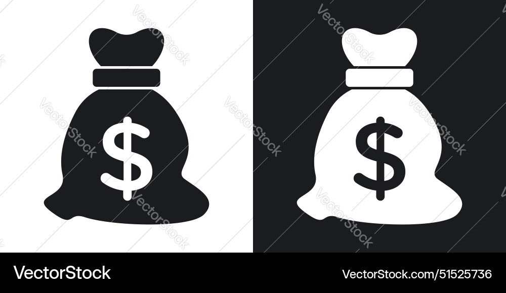 Money bag icon Royalty Free Vector Image - VectorStock