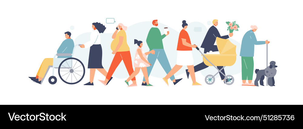 People group social diversity Royalty Free Vector Image