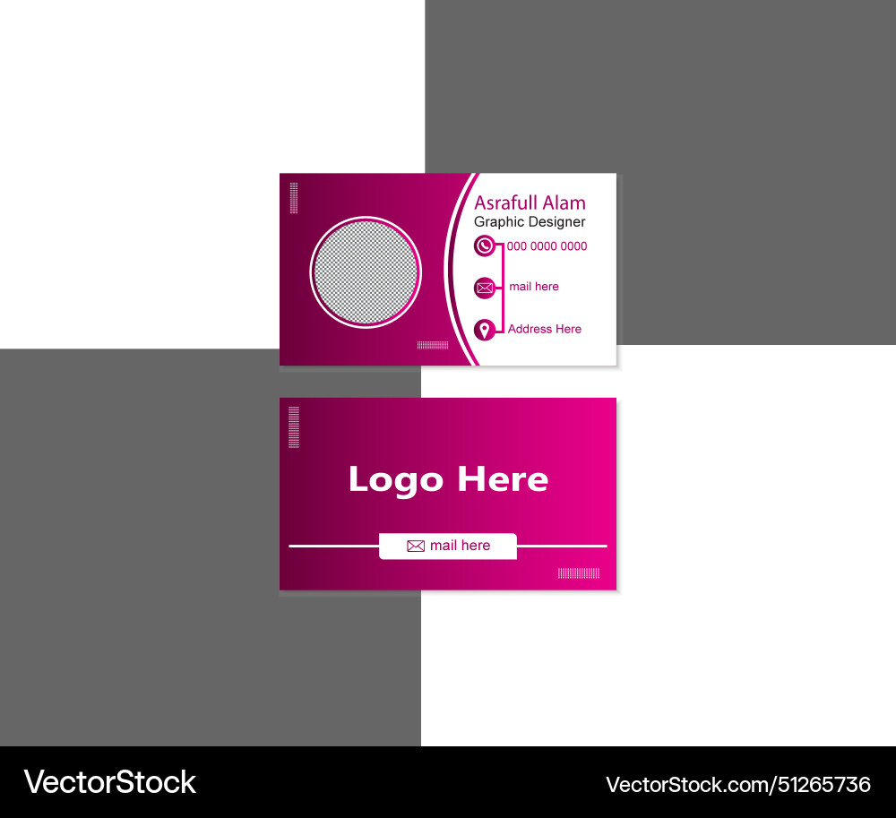 Professional creative business card Royalty Free Vector