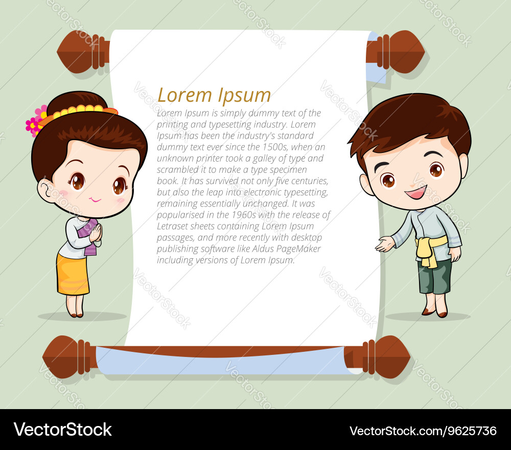 Thai traditional welcome action Royalty Free Vector Image