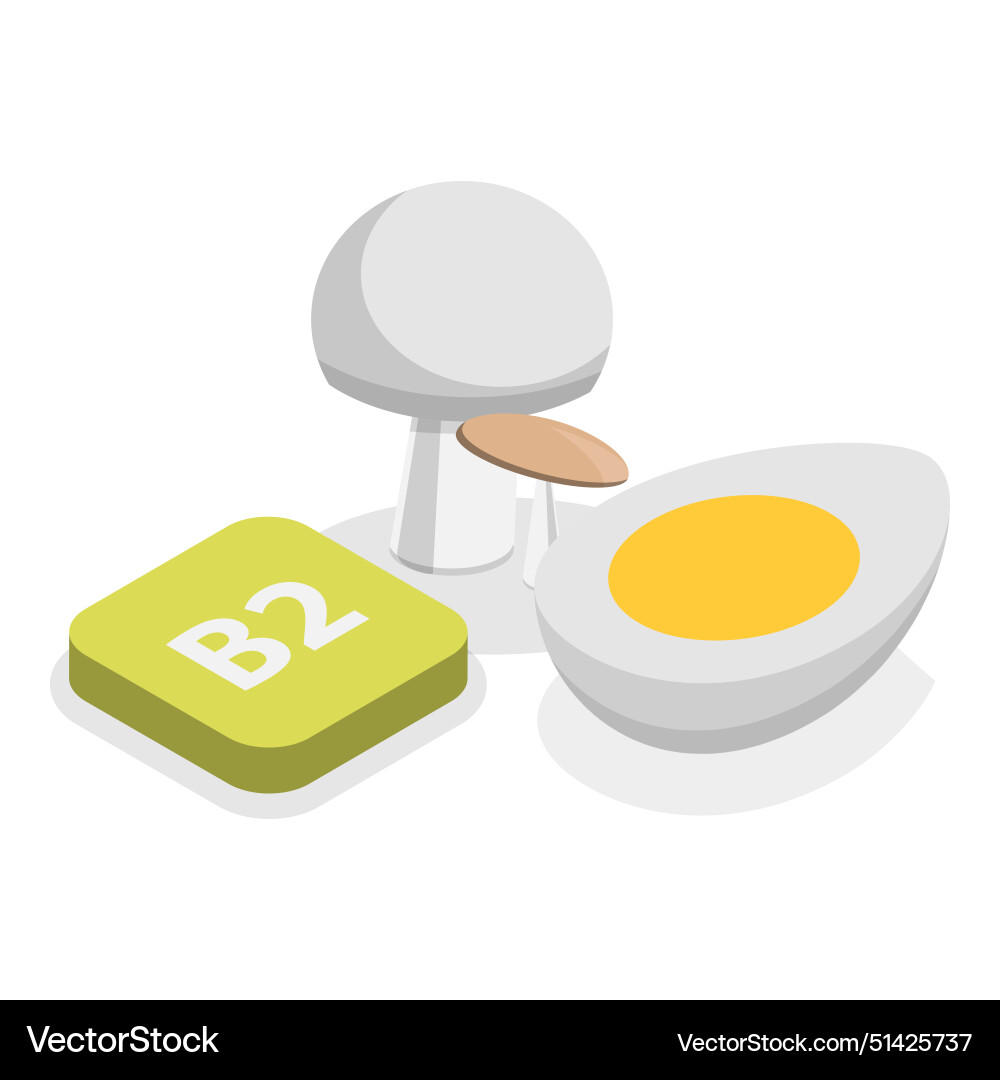 3d isometric flat of vitamins Royalty Free Vector Image