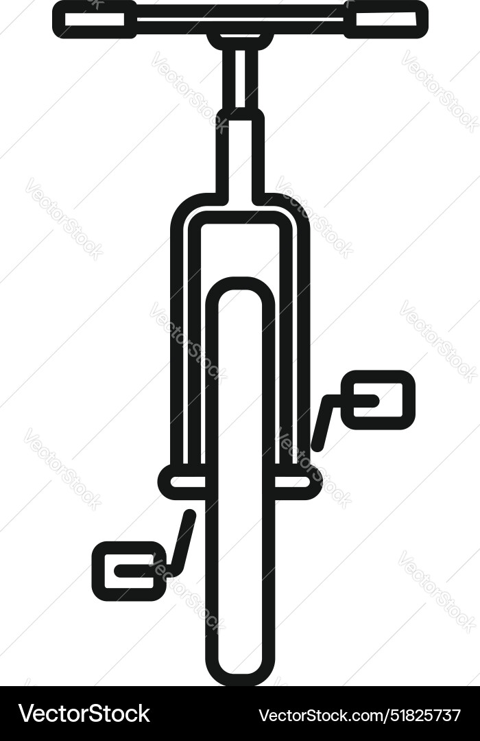 Front view of a unicycle balancing on one wheel Vector Image