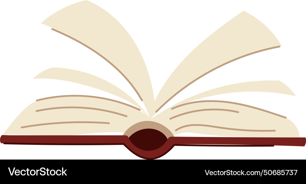 Note book open cartoon Royalty Free Vector Image