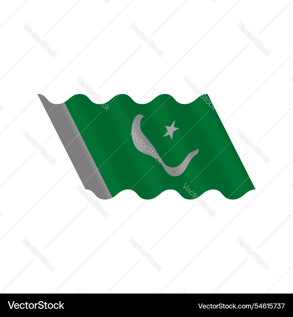Pakistan national waving flag Royalty Free Vector Image