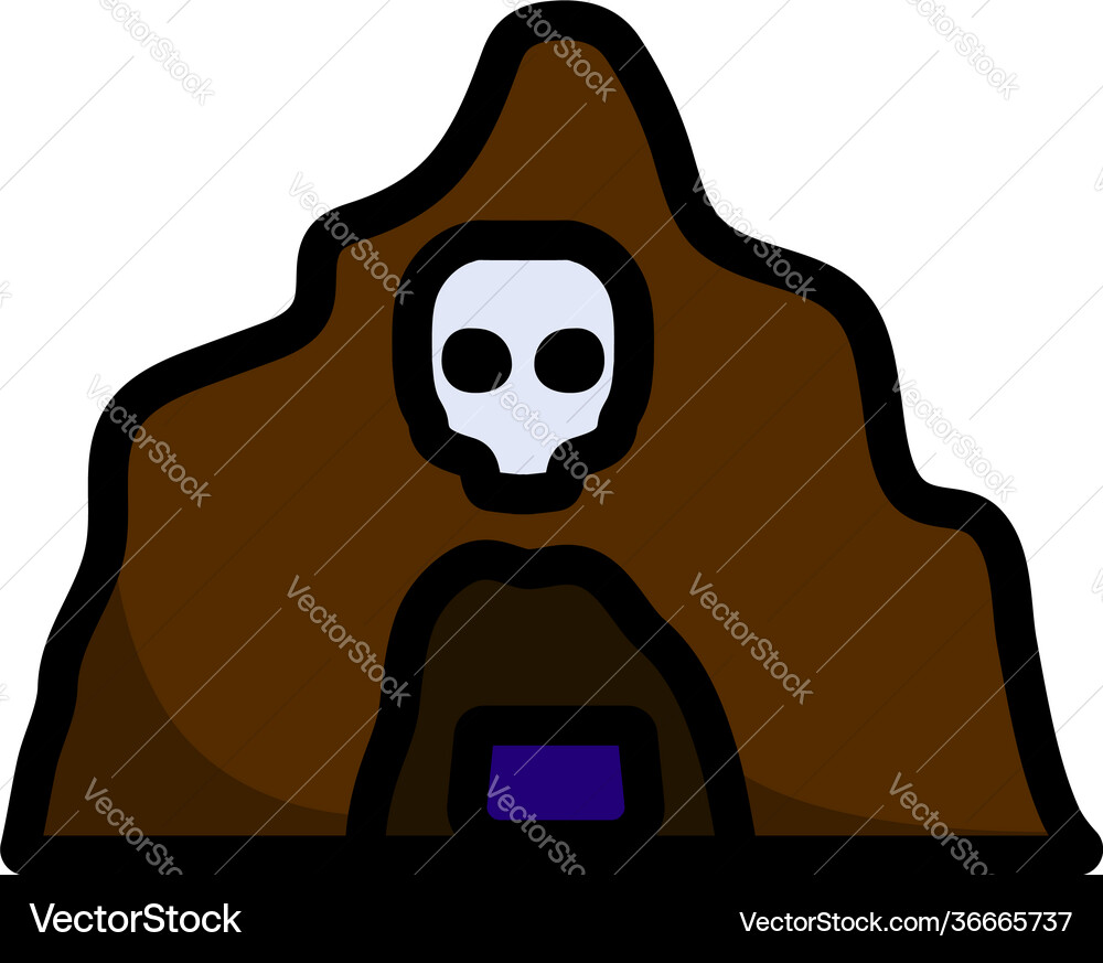 Scare cave icon Royalty Free Vector Image - VectorStock