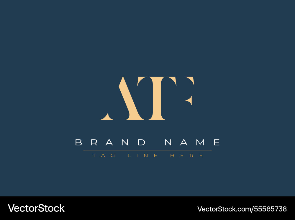 Atf abstract letter logo design Royalty Free Vector Image