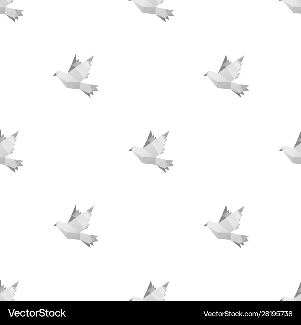 Dove triangle seamless pattern backgrounds Vector Image