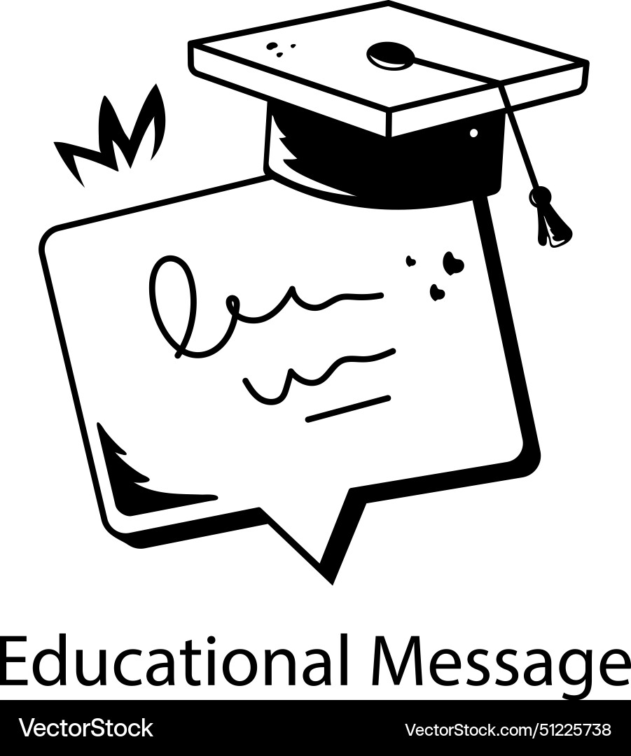 Educational message Royalty Free Vector Image - VectorStock
