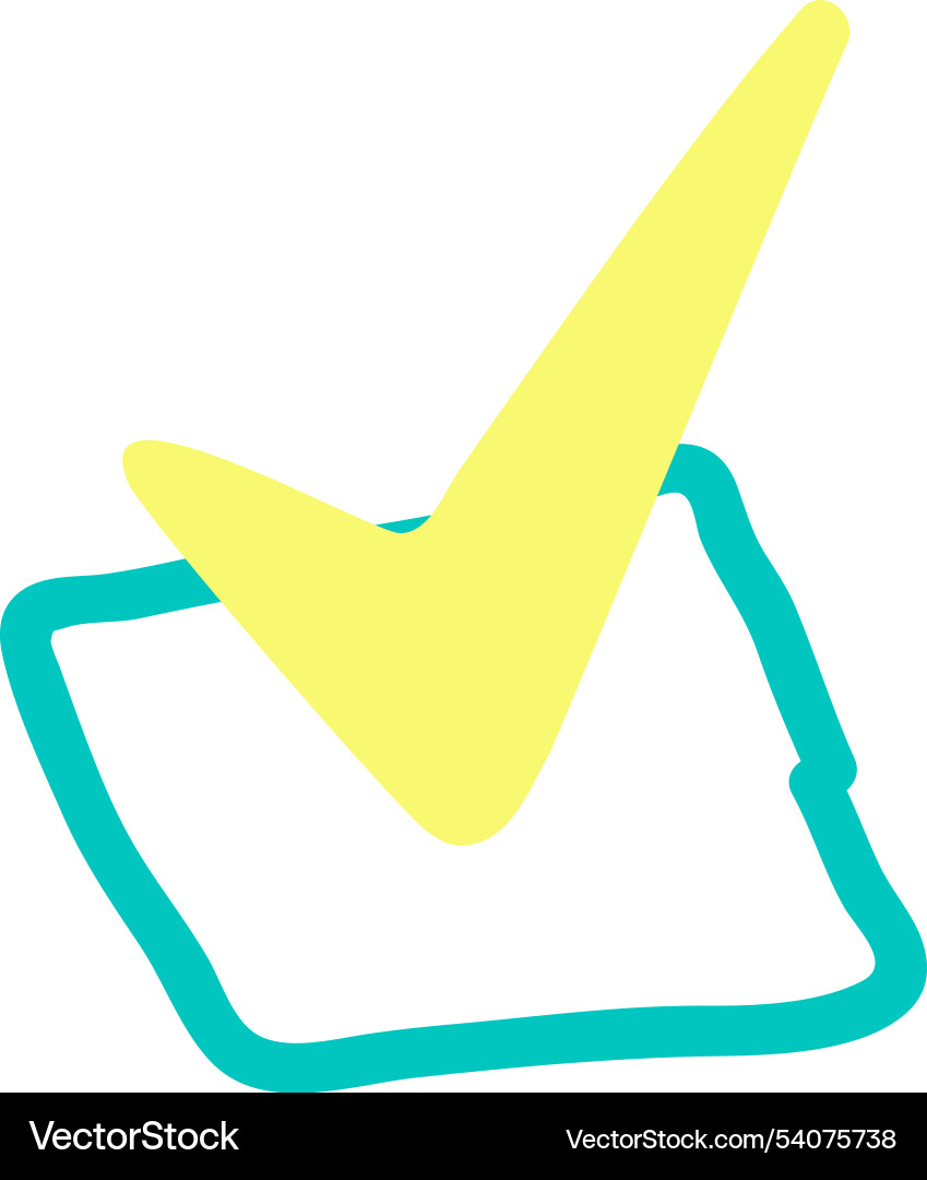 Hand drawn check box Royalty Free Vector Image