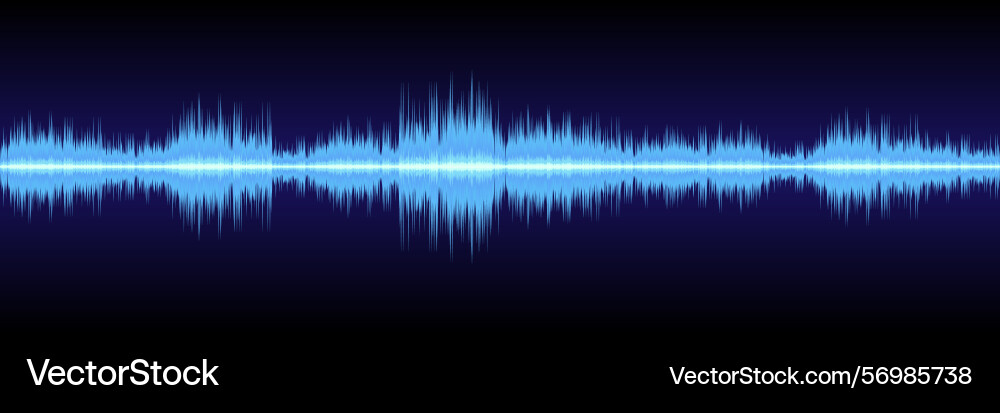 Horizontal abstract sound wave design for pattern Vector Image