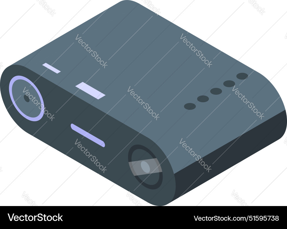 Modern digital projector showing presentation Vector Image