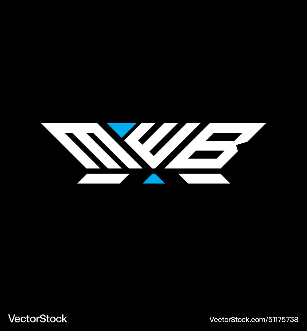 Mwb letter logo design simple and modern Vector Image