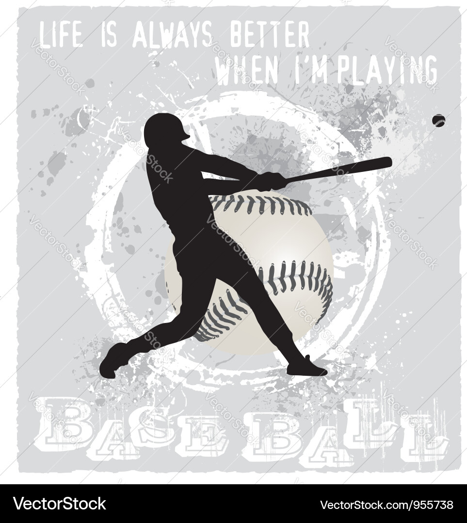 Playing baseball Royalty Free Vector Image - VectorStock