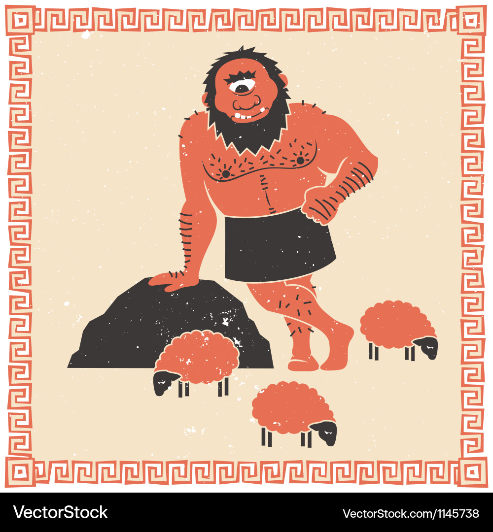 Polyphemus the Cyclops Royalty Free Vector Image