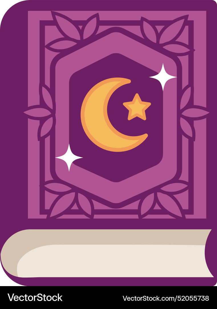 Quran islamic holy book Royalty Free Vector Image