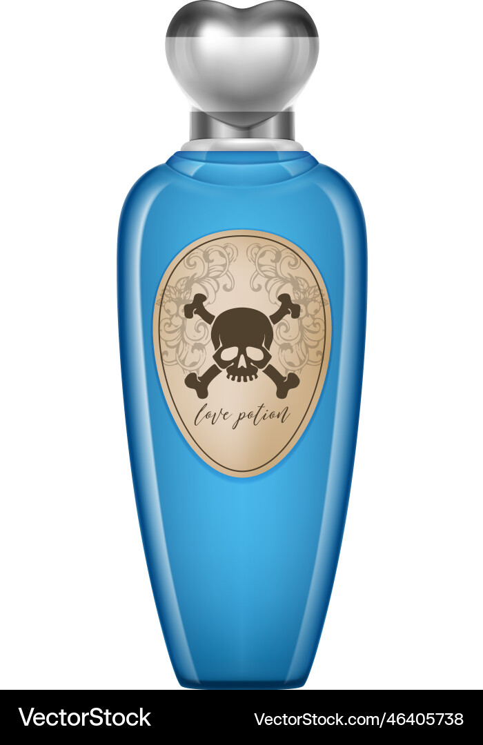 Realistic potion bottle Royalty Free Vector Image
