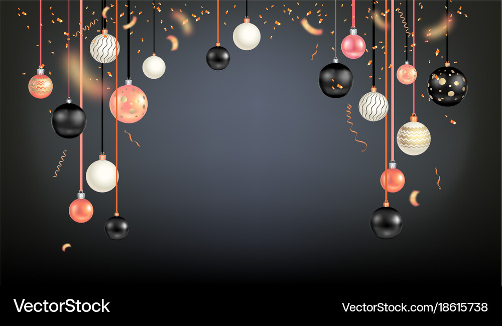 Winter Christmas Balls Decoration – Royalty-Free Vector | VectorStock