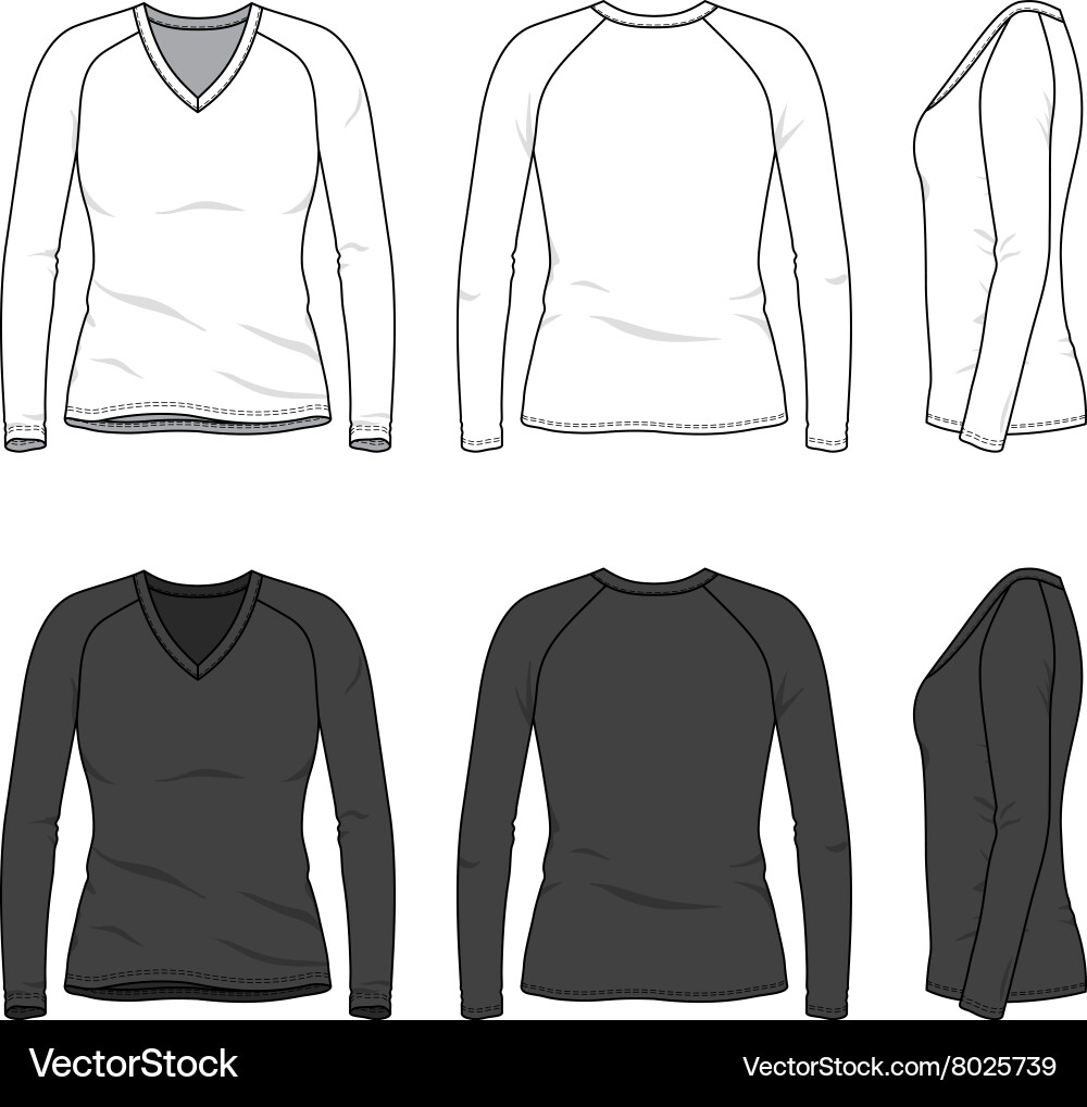 Blank v-neck tee Royalty Free Vector Image - VectorStock