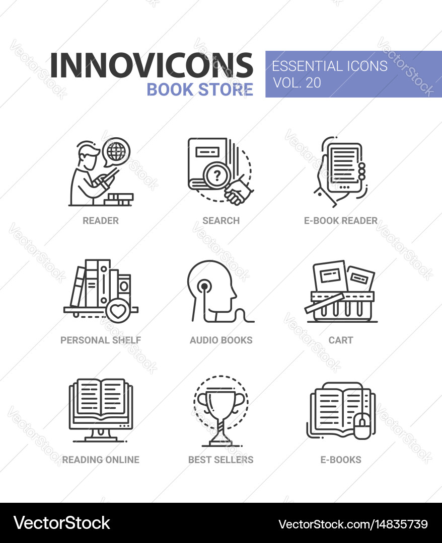 Book store - modern color single line icon Vector Image