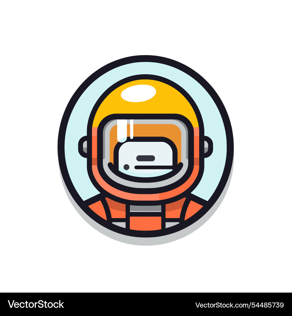 Brightly colored astronaut in a playful style Vector Image