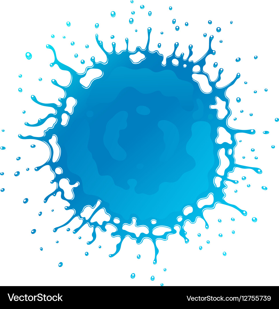 Circle water splash Royalty Free Vector Image - VectorStock