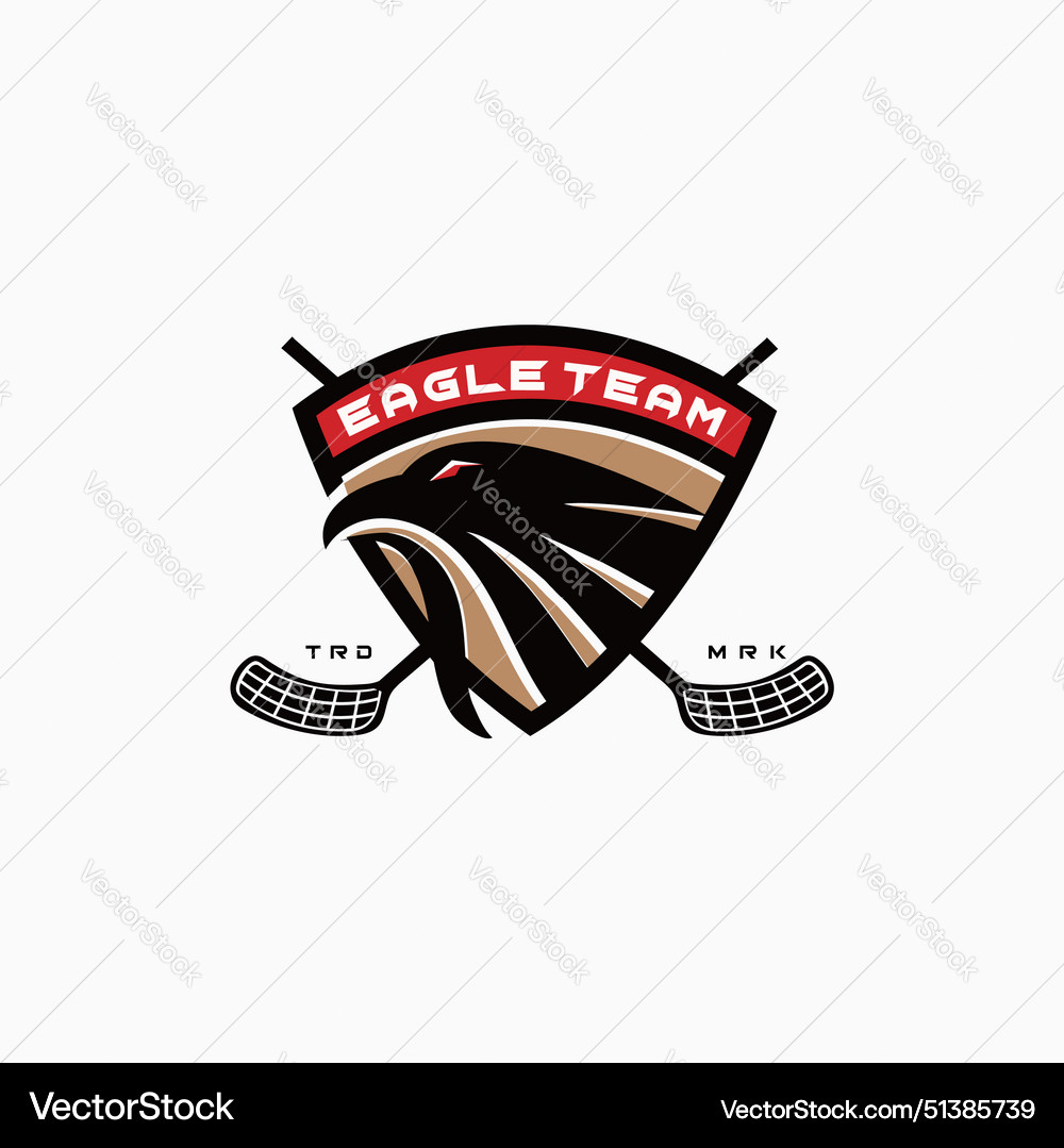 Eagle head golf team logo stock Royalty Free Vector Image