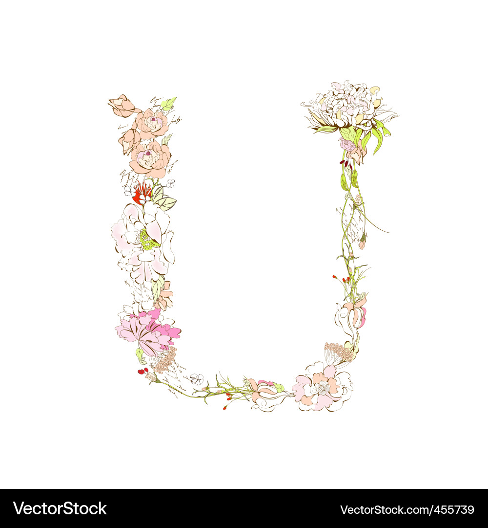 Letter u Royalty Free Vector Image - VectorStock