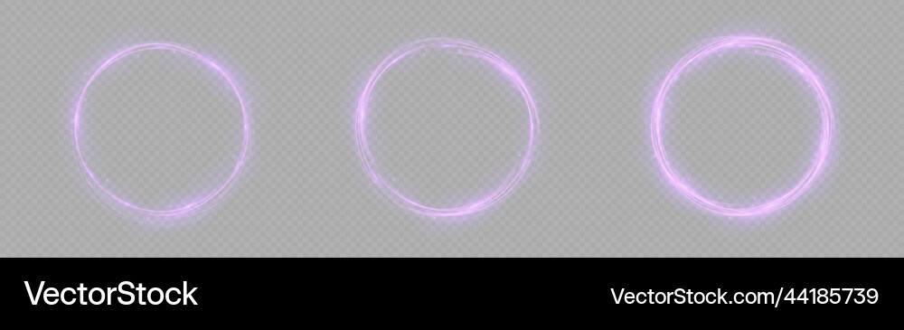 Purple circle trail light ethereal fire portal Vector Image