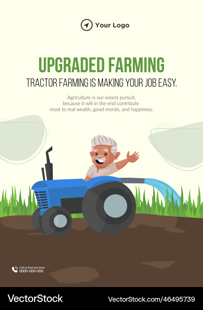 Upgraded farming flyer design Royalty Free Vector Image