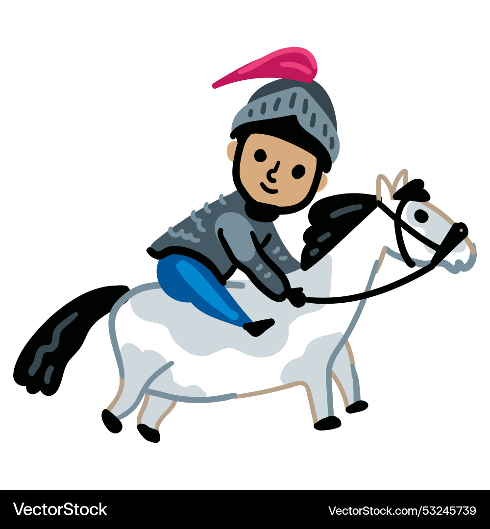 Young magic prince knight boy bright Royalty Free Vector